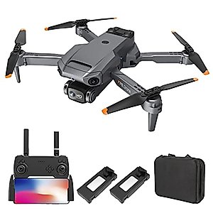 GoolRC RC Drone with Camera 4K Dual Camera RC Quadcopter with Function 4 Sided Obstacle Avoidance Waypoint Flight Gesture Control Storage Bag Package Drones for Kids 2 Battery
