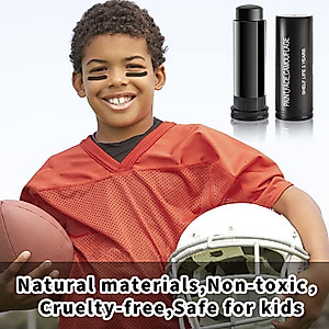 Yeweian 3PCS Eye Black Stick for Sports, Eye Black Football Baseball Softball Lacrosse Accessories,Eye black Sports Gifts for Kids and Athletes,Halloween Cosplay Parties Game Face Painting Stick