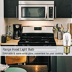 Microwave Light Bulb, Over Stove Appliance Replacement 40W Incandescent for Refrigerator, 40W E17 120V Indicator Intermediate Base Microwave Oven Bulb, Microwaves and The Lava Lamps - Replaces, 8Pack