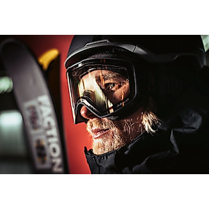 Julbo Cyclon Snow Goggles, White Frame - REACTIV 1-3 High Contrast Red Lens w/Rose Mirror