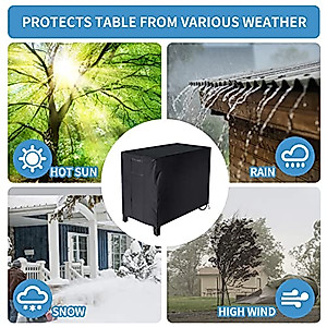 Outdoor Dining Cart Cover - 40*24*32in Waterproof Prep Table Cover for Royal Gourmet Dining Worktable PC3401B PC3401S, Heavy Duty Stainless Steel Movable Station, BBQ Grill Covers