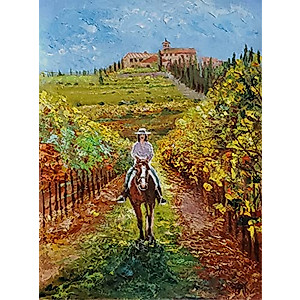 Tuscan Fields of Sangiovese, The Wine Region Italy by Internationally Renowned Painter Yary Dluhos