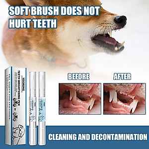 Pet Toothbrush Pen, Upgrade Dog Teeth Cleaning Pen Pet Teeth Repairing Kit, Cat/Dog Tooth Whitening & Cleaning Teeth Brightening Pen for Dog Cats Dental Care Fresh Breath