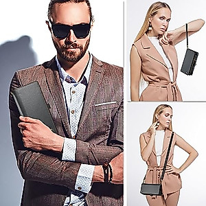 ASAPDOS Samsung Galaxy Note 10+ Plus 6.8” Case Wallet,Retro PU Leather Strap Wristlet Flip Case with Magnetic Closure,[RFID Blocking] Card Holder and Kickstand for Men Women Black