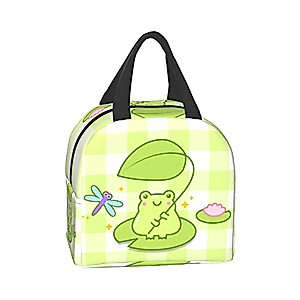 Insulated Lunch Bag Reusable Lunch Box, Cooler Lunch Tote Bag for Teen Girls Boys Women Men School Picnic Office Work, Cute Frog Gift