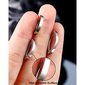 Melighting Titanium Belly Button Rings for Women 14G Belly Rings Clicker G23 Belly Piercing Hoop Reverse Curved Belly Barbell Navel Barbell Body Piercing Jewelry