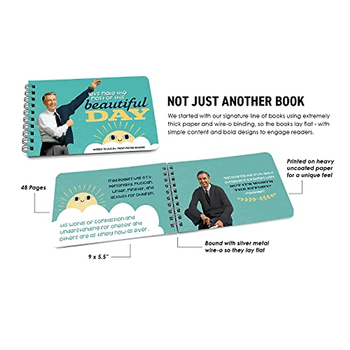 Papersalt Mister Rogers Merchandise - Let's Make The Most of This Beautiful Day Book of Quotes