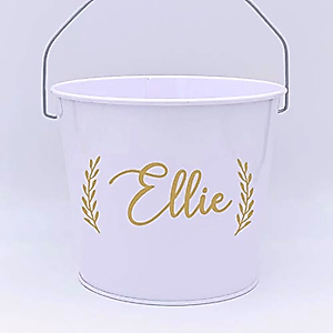 Personalized Flower Girl Pail ~ Flower Girl Basket ~ Made in the USA