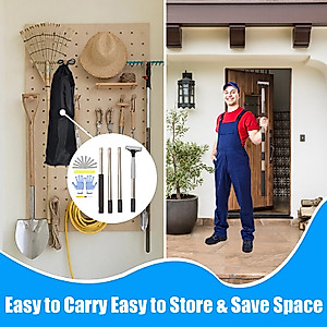 Frebuta Floor Scrapers Long Handle ,16 to 61In Heavy Duty 4 inch Razor Blade Floor Scraper with10PC Floor Blades Sponge Handle Stainless Steel Tube Quick and Easy Removal Price Stickers Tile Scraper