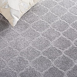 Safavieh Pattern and Solid Collection 8' x 10' Grey PNS404F Non-Shedding Trellis Living Room Dining Bedroom Area Rug