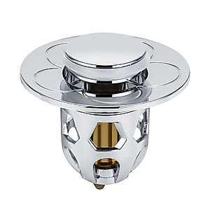 Drain Filter Pop-Up Bounce Core Bathtub Drain Plug Sink Basin Drain Filter Sink Stopper for Bathroom Kitchen Sink Stopper Bathroom Strainer Garbage Disposal Replacement Parts Kitchen Plugs