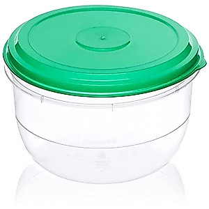 DecorRack Food Storage Container, 5.5 Quarts, BPA Free- Plastic, Food Grade Safe, Heavy Duty Dry Storage Containers, Round Large Food Container Bowl with Airtight Lid (1 Pack)