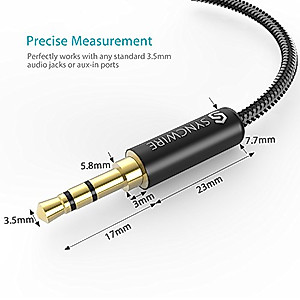 SYNCWIRE Headphone Y Splitter Nylon Braided Extension Cable (3.5mm Male to 2 Female), Headphone Extension Cable (3.5mm Male to Female)