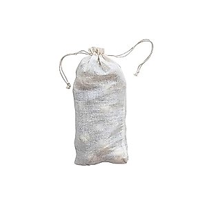 Creative Co-Op Embossed Mercury Glass Ornaments in Muslin Bag, Pewter Finish, Set of 36