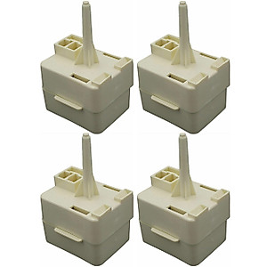 MaxLLTo 4 Packs Replacement 8201786 Relay & Overload for Whirlpool Refrigerator AP3885081 1177466 2188829 2188830 2188832 Fits GS6SHAXKS01 ED5VHGXMQ10 ED5VHGXMB10 ED5VHGXML10 RS25AGXNQ00 ED5RHEXNL00