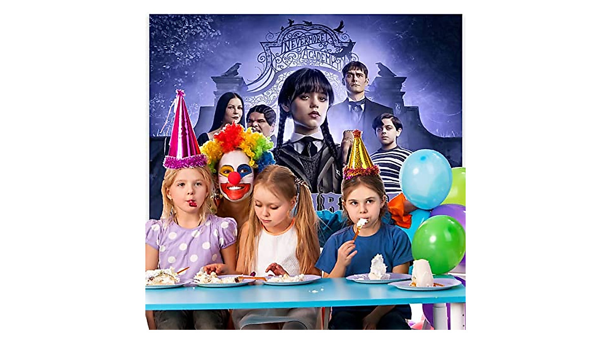 Wednesday Addams Banner - Perfect Party Backdrop 5x3ft