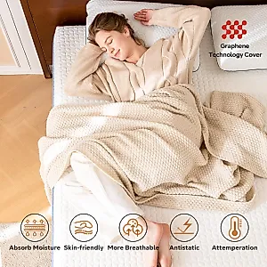 Gelsea Queen Mattress,10 Inch Memory Foam Mattress in a Box,Gel-Infusion for Cooler Sleep,Made in USA,Breathable Cover,Queen Size Bed,60" X 80" X 10"