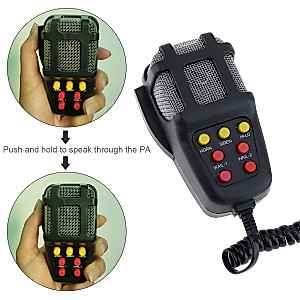ePathChina 100W 7 Tone Sound Car Siren With Mic PA Speaker System, Vehicle Motorcycle Alarm Horn Loudspeaker Emergency Sound Amplifier- Hooter/Ambulance/Traffic Sound