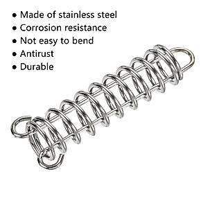 MECCANIXITY Tent Spring Buckle, Heavy Type Stainless Steel Rope Tensioner Accessories for Awning Tarps Tents Wire Racks, Pack of 4