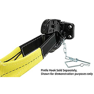 Mytee Products (1 Pack) 4" x 20' Recovery Tow Strap Heavy Duty 32,000 lbs Break Strength - Use for Emergency Towing Rope, Tree Saver, Winch Extension, Triple Reinforced Loops, Protective Sleeves