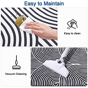 Rmaytiked 2 PCS Kitchen Mats for Floor Kitchen Rugs Cushioned Anti-Fatigue Non-Skid Waterproof Rug Standing and Comfort Desk/Floor Mat for Kitchen, Floor, Office, Sink, Laundry Black 0.4 inch