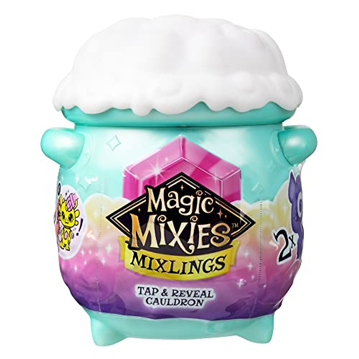 Magic Mixies Mixlings Tap & Reveal Cauldron 2 Pack, Magic Wand Reveals Magic Power, Power Unleashed Series, for Kids Aged 5 and Up (Styles May Vary), Multicolor (14696)