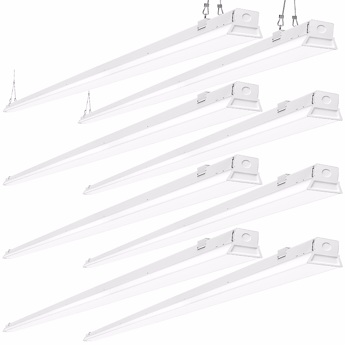 ANTLUX 8FT LED Shop Light Fixture, 110W LED Strip Light, 12200 LM, 5000K, 8 Foot LED Linear Lights, Linkable led Lighting for Garage Warehouse Workshop, Fluorescent Tube Replacement, 8 Pack