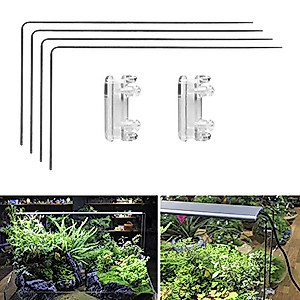 DENPETEC Lighting Holder for Fish Tank Aquarium Light Stand Kit Aquarium Stand for Aquatic High LED Light Lamp Aquarium Light Holder Bracket Support Aquarium Lighting Holder