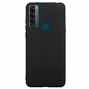 Ranyi for TCL 30 XL (T701DL) Case, TCL 30XL Phone Case, Black Slim Flexible Silicone TPU Case with Reinforced Corners Shock Absorbing Resilient Rubber Protective Case for TracFone TCL 30 XL (T701DL)