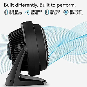 Vornado 62 Whole Room Air Circulator Fan with 3 Speeds, Black