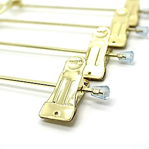30Pack KOOBAY 13.7" Gold Metal Heavy Duty Clips Pants Hangers Trousers with Swivel Hook