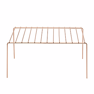 Kitchen Details Copper Medium Helper Shelf, Cabinet Organizer Maximizes Space, Free Standing