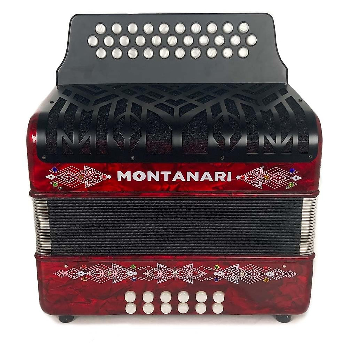 Montanari Vallenato Accordion GCF Red