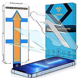 MOHAVE 2 Pack Compatible with iPhone 13 Pro Max & iPhone 14 Plus Screen Protector 6.7'' with Auto Alignment Kit, Diamond Hardness HD Tempered Glass, 10X Military Grade Shatterproof, Case Friendly