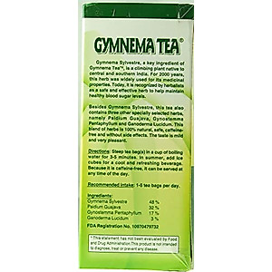 Gymnema Green Tea For Diabetics, No Caffeine