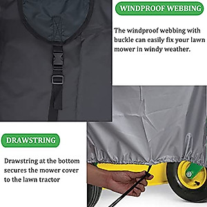 Coverify Zero-Turn Mower Cover Waterproof Heavy Duty Oxford Fabric- Riding Lawn Mower Cover Fits Decks up to 50", Universal Fit 81"L x 46"W x 50"H with Windproof Storage Bag