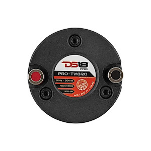 DS18 PRO-TW820 Super Tweeter - 1", Aluminum Frame and Diaphragm, 200W Max, 100W RMS, 4 Ohms, Built in Crossover - PRO Tweeters are The Best in The Pro Audio and Voceteo Market (1 Speaker) (Renewed)
