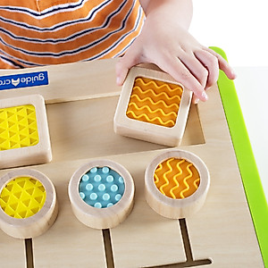 Guidecraft Colorful Tactile Matching Maze - Sensory Memory Game for Toddlers, Soft Touch Textures Children's Toy