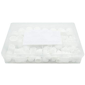 Guard4U 170Pcs 6-Sizes White Bolt Covers Screw Caps Assortment Kit,M4 M5 M6 M8 M10 M12 Plastic Acorn Dome Protection Caps for Protecting Hexagon Shaped Screws Bolts