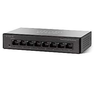 Cisco SF110D-08 Unmanaged Switch, 8 Ports 10/100 Desktop, Limited Lifetime Protection (SF110D-08-NA)