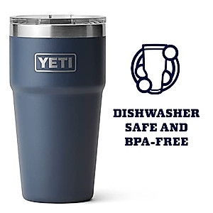 YETI Rambler 16 oz Stackable Pint, Vacuum Insulated, Stainless Steel with MagSlider Lid, Navy