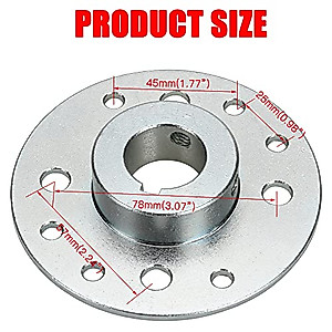 GREHUA Rear Sprocket Drum Brake Hub Adapter 1" Bore 1/4" Keyway with 40 41 420 Chain 48T Drive Sprocket Kit for Predator 212cc 196cc 6.5hp Dune Buggy Drift Trike Heavy Duty Go Kart Cart Parts Racing