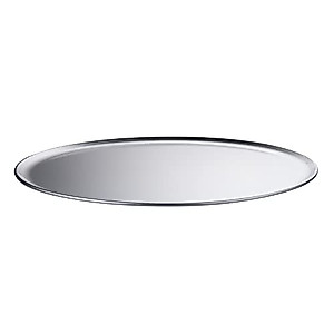 Restaurantware Met Lux 16 Inch Commercial Pizza Pan 1 Coupe Style Pizza Cooking Tray - Heavy-Duty 18-Gauge Aluminum Round Baking Tray Oven-Baking For Pizzas & More