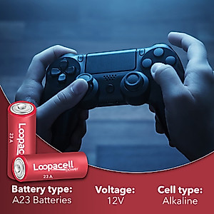 Loopacell A23 23A 12-Volt Alkaline Battery Pack of 10