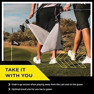 STICKIT Magnetic Golf Towel, Premium 29" Microfiber with Deep Waffle Pockets, Industrial Strength Magnet for Secure Hold to Golf Carts & Clubs, Ultra-Absorbent, Fast-Drying, Easy-Clean Design