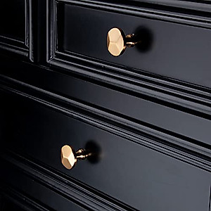 TUNNY 10 Pack Round Single Hole Cabinet Knob - Matte Champagne Brushed Solid Furniture Knob for Kitchen Cabinets Bedroom Dresser Furniture Hardware