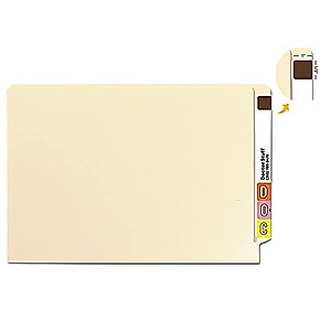 Doctor Stuff - Solid Color File Folder Labels, Tab Series, Vinyl Solid Brown Stickers, 1/2" x 1", Roll of 1000 Labels