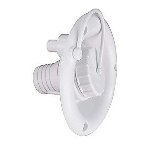 RecPro RV Round Fresh Water Gravity Fill Hatch Inlet | RV Water Fill Hatch | Camper Water Inlet Hatch | Trailer Water Fill Hatch Inlet (White, No Quick Fill) | Made in America