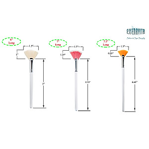 essenavita fan mask brush set of 6 pieces mask application fan brush glycolic fan brush boar head fan brush