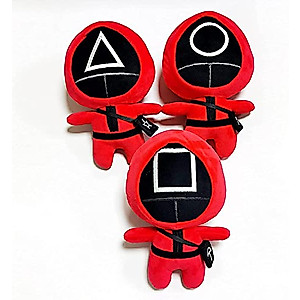 DENTIFINE 9.5 Inch Squid Plush Doll 2021 Video Game Masked Man Doll Collection Gift Accessories, colección de figuras de Hombre enmascarado, adornos de Regalo